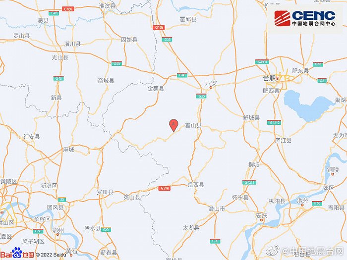 中国地震台网自动测定安徽六安市霍山县附近发生3 4级左右地震 新闻频道 央视网 cctv